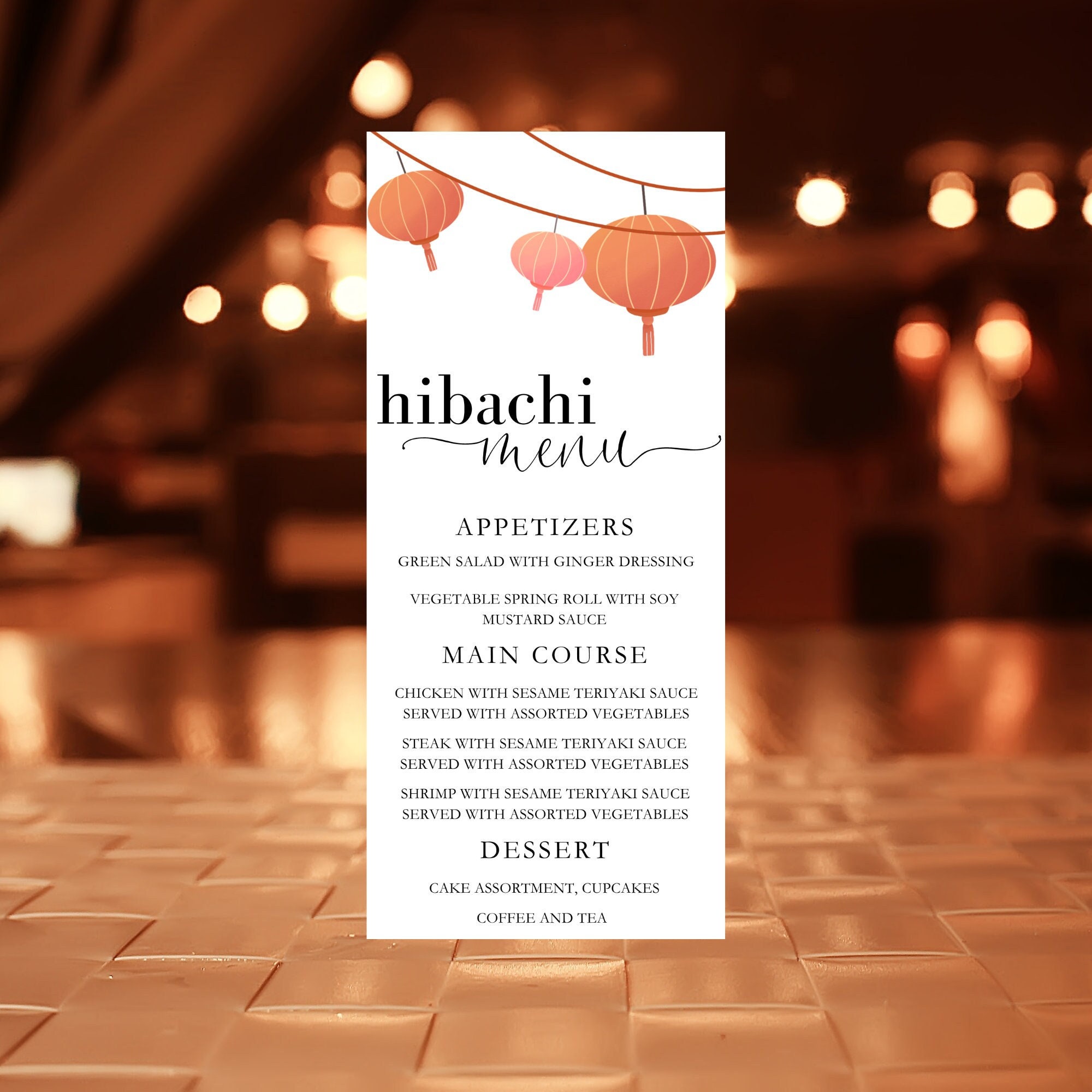 Hibachi Menu, Hibachi Party Menu, Hibachi Dinner Menu, Hibachi Party ...