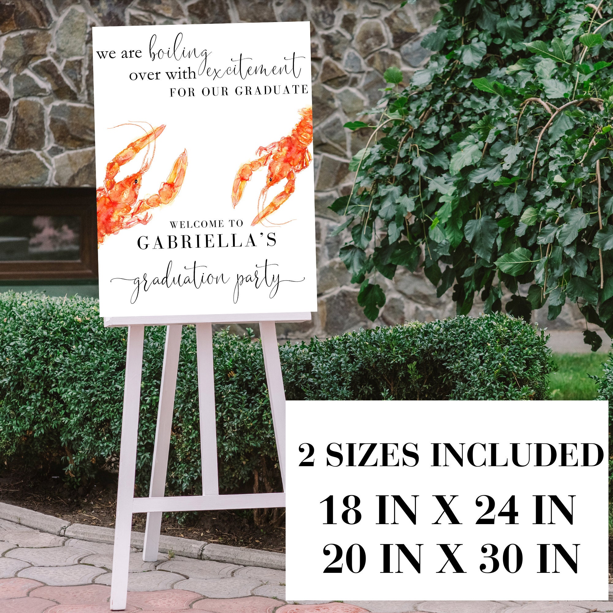 Crawfish Graduation Decorations, Crawfish Graduation Party, Seafood ...