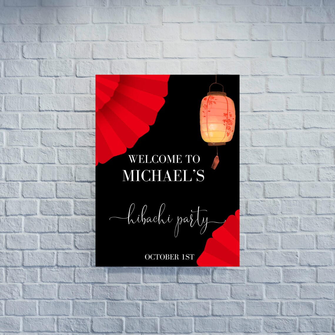 Hibachi Party, Hibachi Party Welcome Sign, Hibachi Birthday Party ...