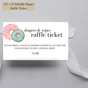Diaper and Wipes Invitation, Diaper and Wipes Raffle Card, Diaper and ...