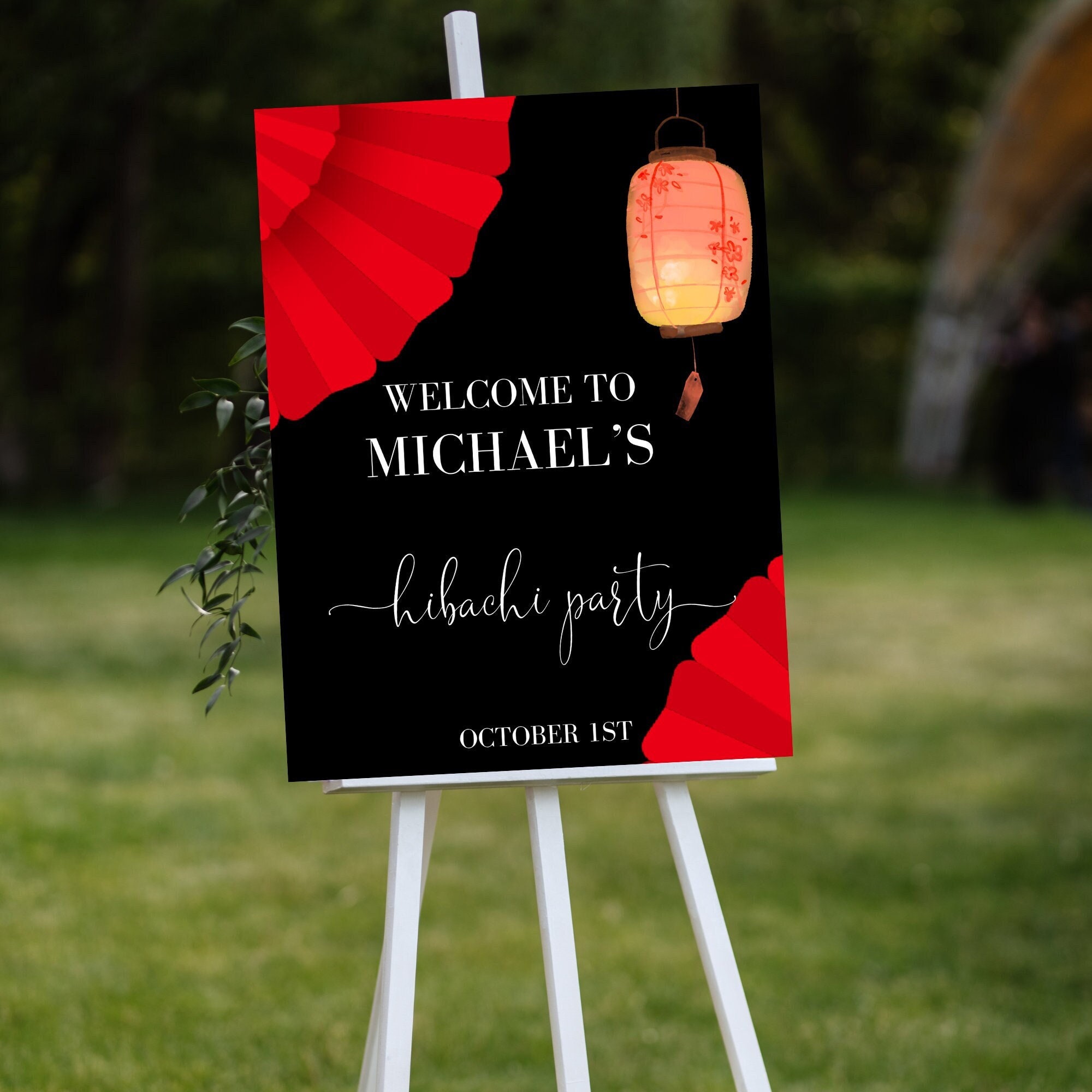 Hibachi Party, Hibachi Party Welcome Sign, Hibachi Birthday Party ...