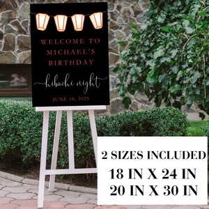 Hibachi Party, Hibachi Party Welcome Sign, Hibachi Birthday Party ...