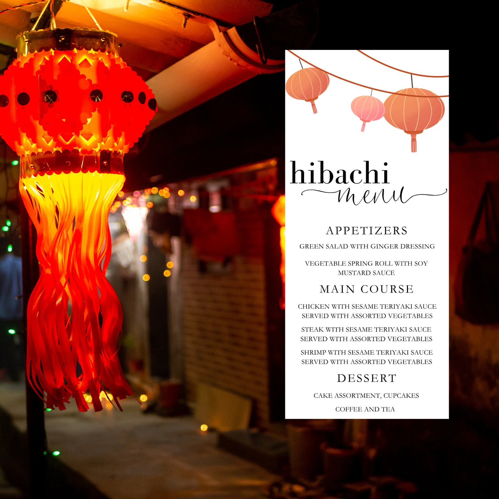Hibachi Menu, Hibachi Party Menu, Hibachi Dinner Menu, Hibachi Party ...