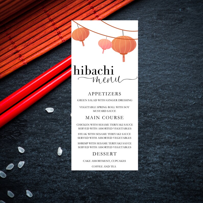 Hibachi Menu, Hibachi Party Menu, Hibachi Dinner Menu, Hibachi Party ...