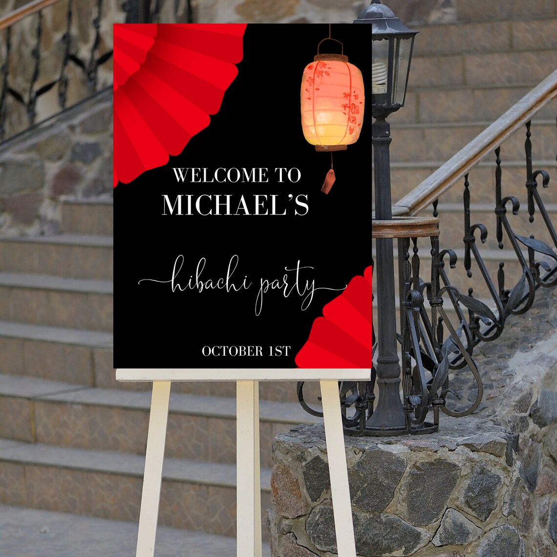 Hibachi Party, Hibachi Party Welcome Sign, Hibachi Birthday Party ...