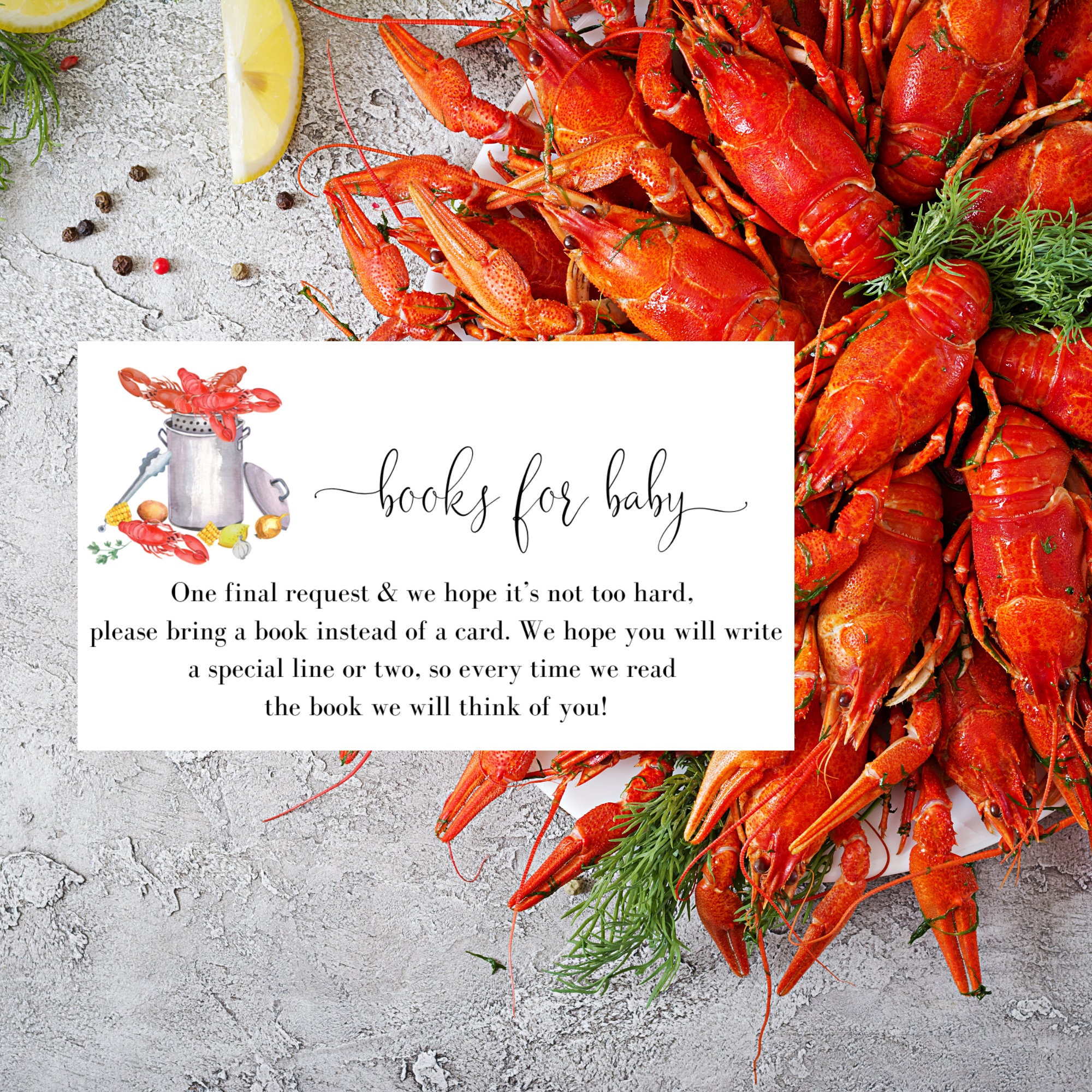 Crawfish Boil Baby Shower, Crawfish Boil Invitiation, Seafood Boil ...