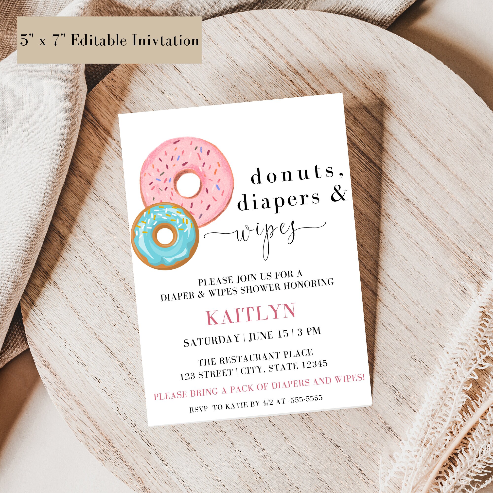 Diaper and Wipes Invitation, Diaper and Wipes Raffle Card, Diaper and ...