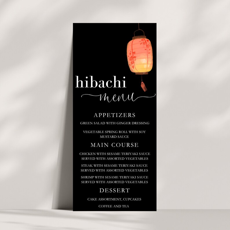 Hibachi Menu, Hibachi Party Menu, Hibachi Dinner Menu, Hibachi Party ...