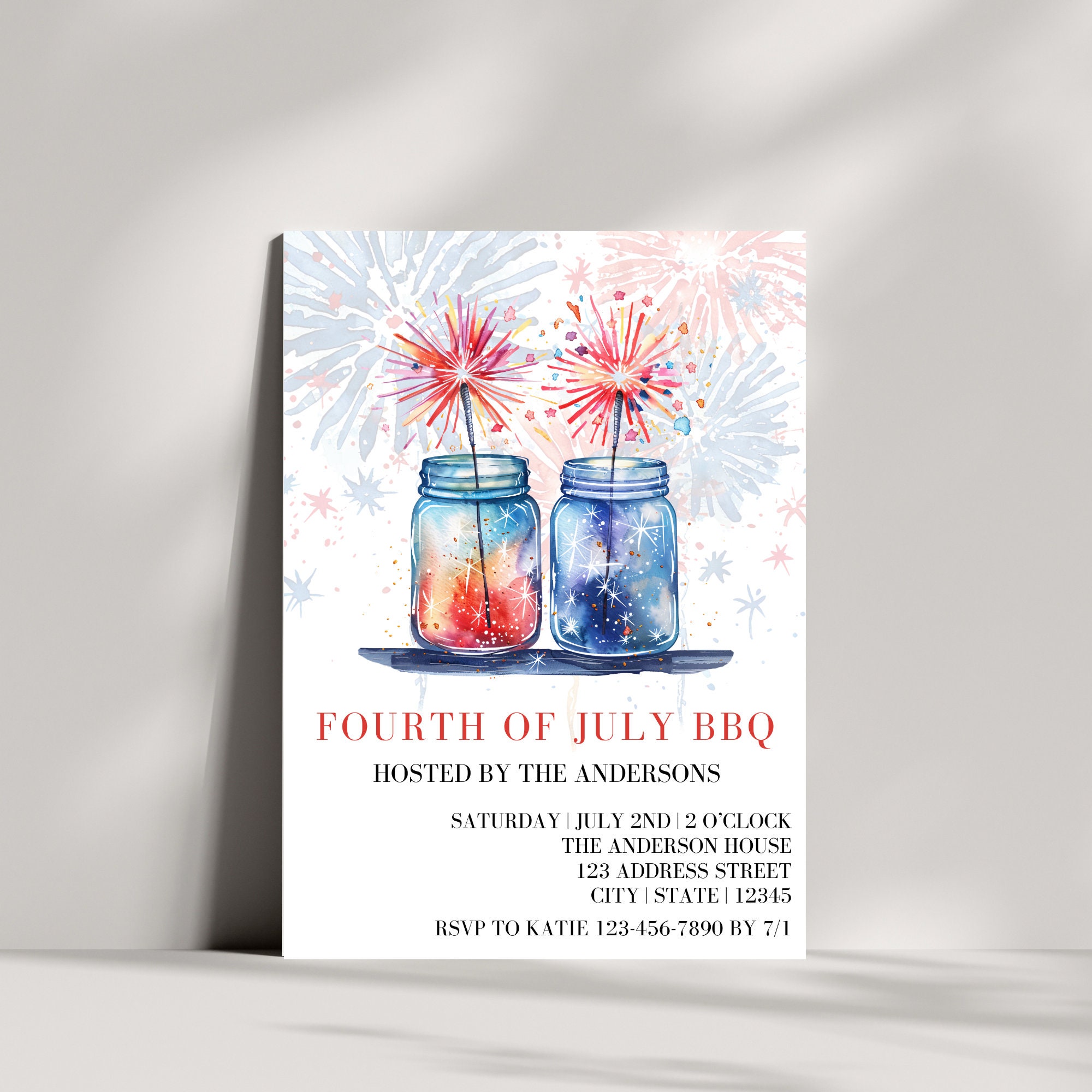 4th of July Invitation, 4th of July Party Flyer, July 4th Party Invite ...