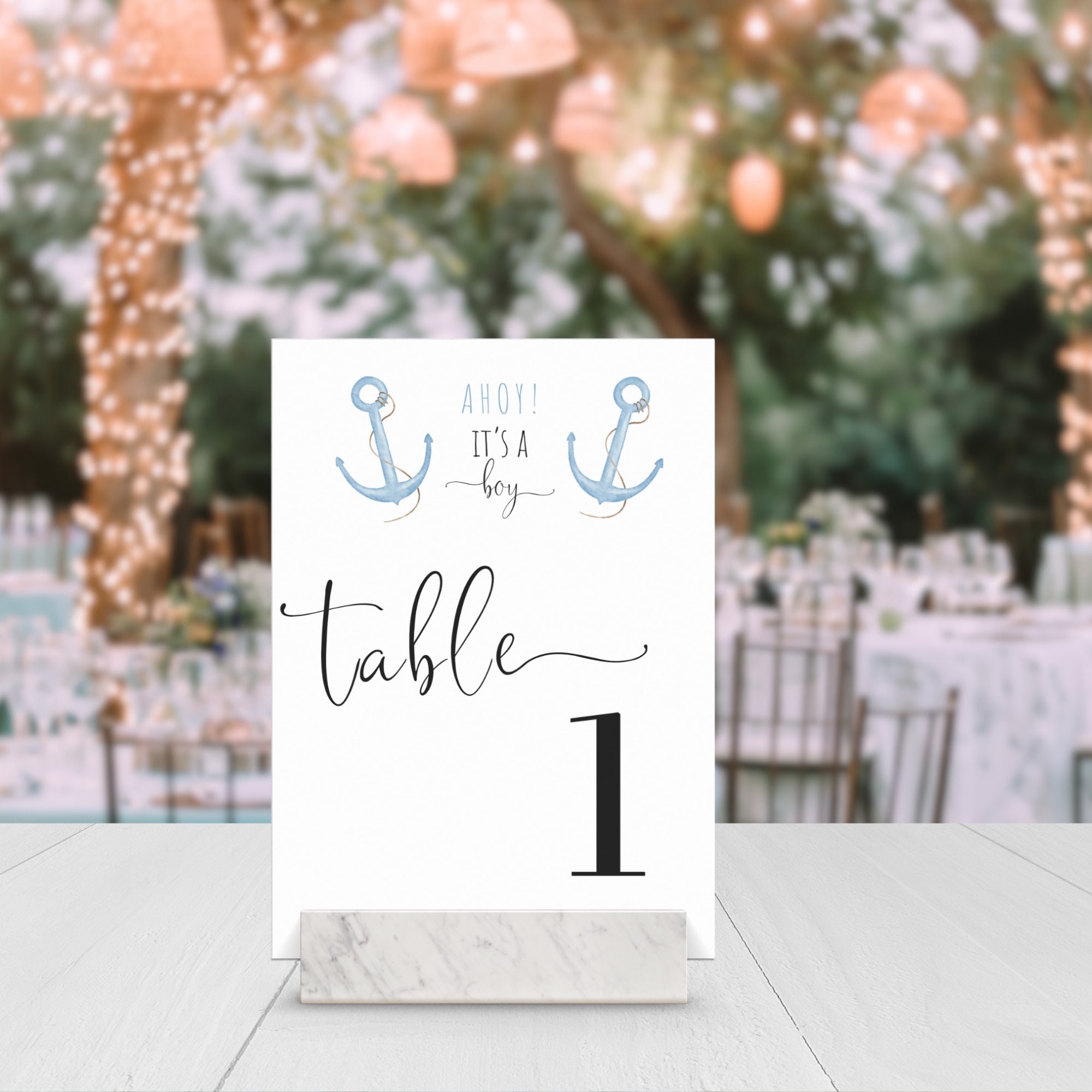 Ahoy Its A Boy Baby Shower Table Numbers, Baby Shower Table Number ...