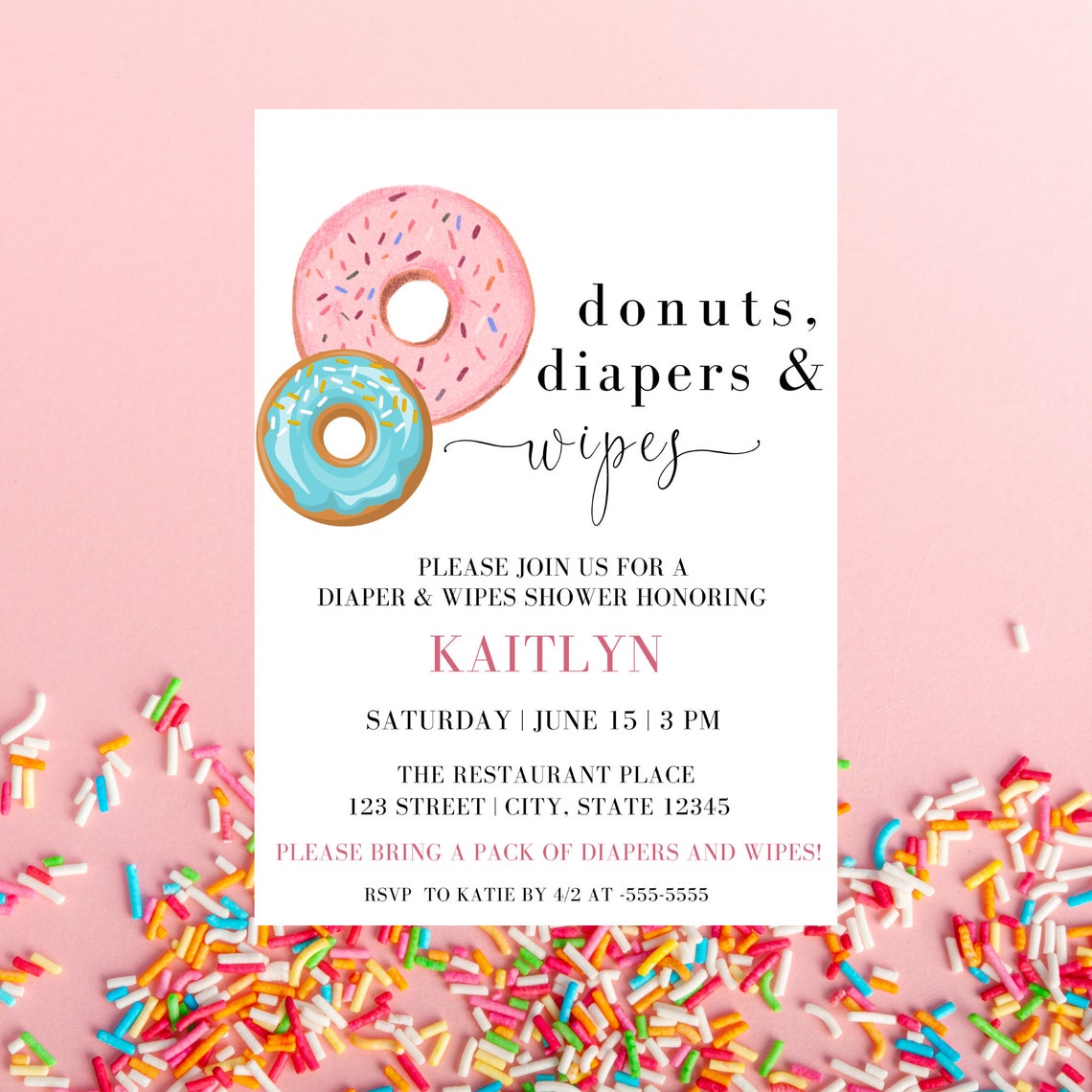Diaper and Wipes Shower Invitation, Diaper and Wipes Invitation ... Diaper and Wipes Shower Invitation, Diaper and Wipes Invitation ...
