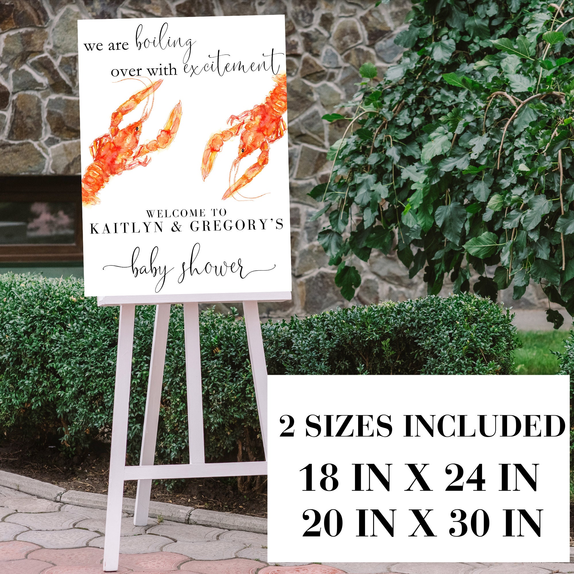 Crawfish Baby Shower, Crawfish Boil Banner, Crawfish Sign, Crawfish ...