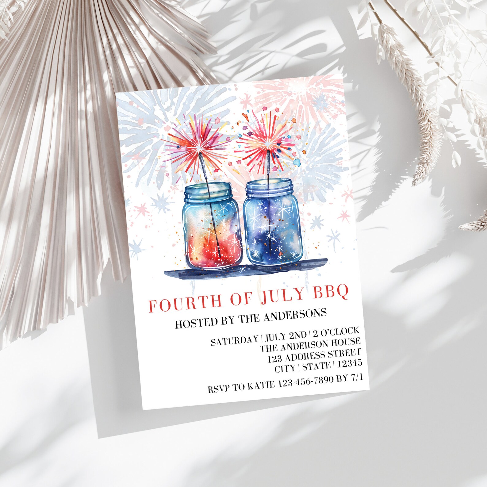 4th of July Invitation, 4th of July Party Flyer, July 4th Party Invite ...