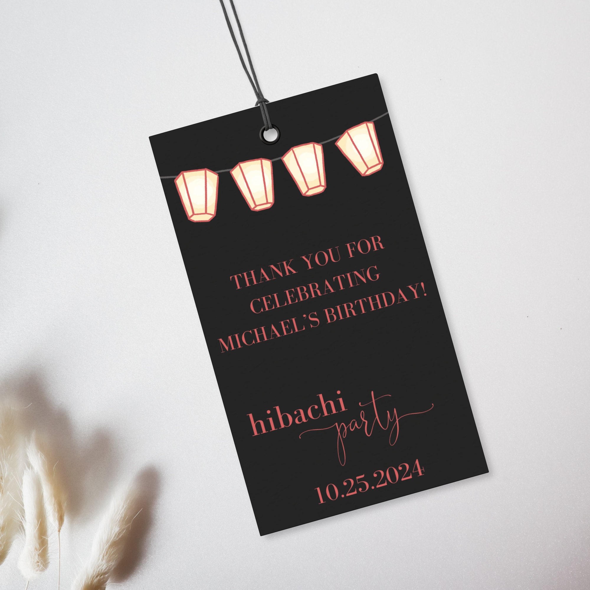 Hibachi Party Favors, Hibachi Party Favor Tags, Hibachi Dinner, Hibachi ...