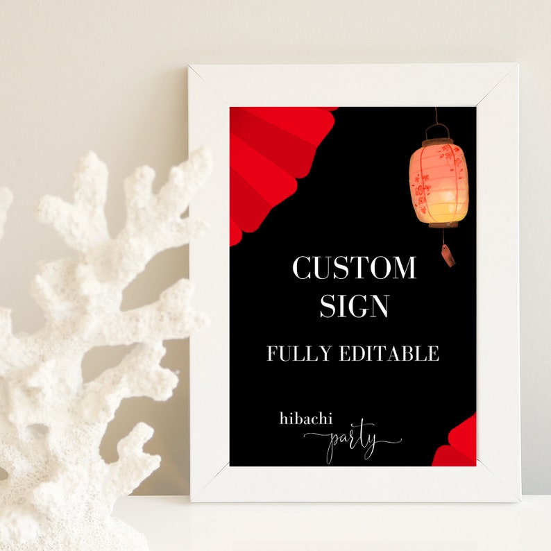 Hibachi Table Sign, Hibachi Party Sign, Hibachi Dinner, Hibachi Party ...