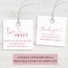 Second Birthday Thank You Tags, Two Sweet Birthday Printables, Two ...