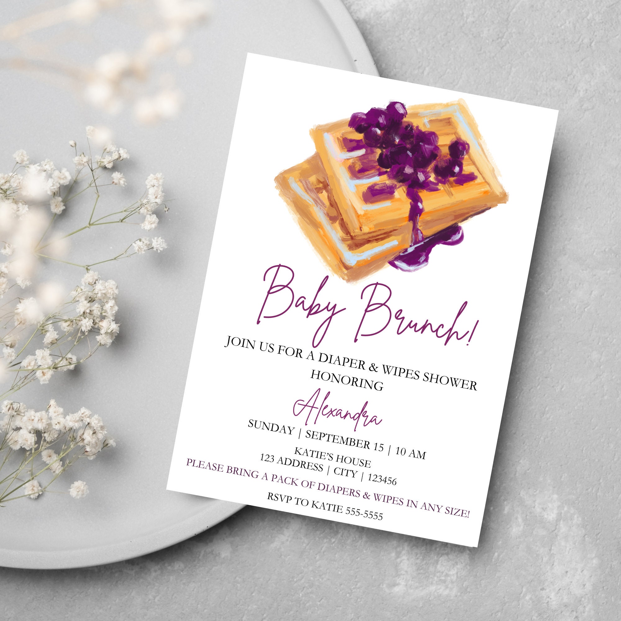 Diaper and Wipes Shower Invitation, Diaper and Wipes Invitation ...