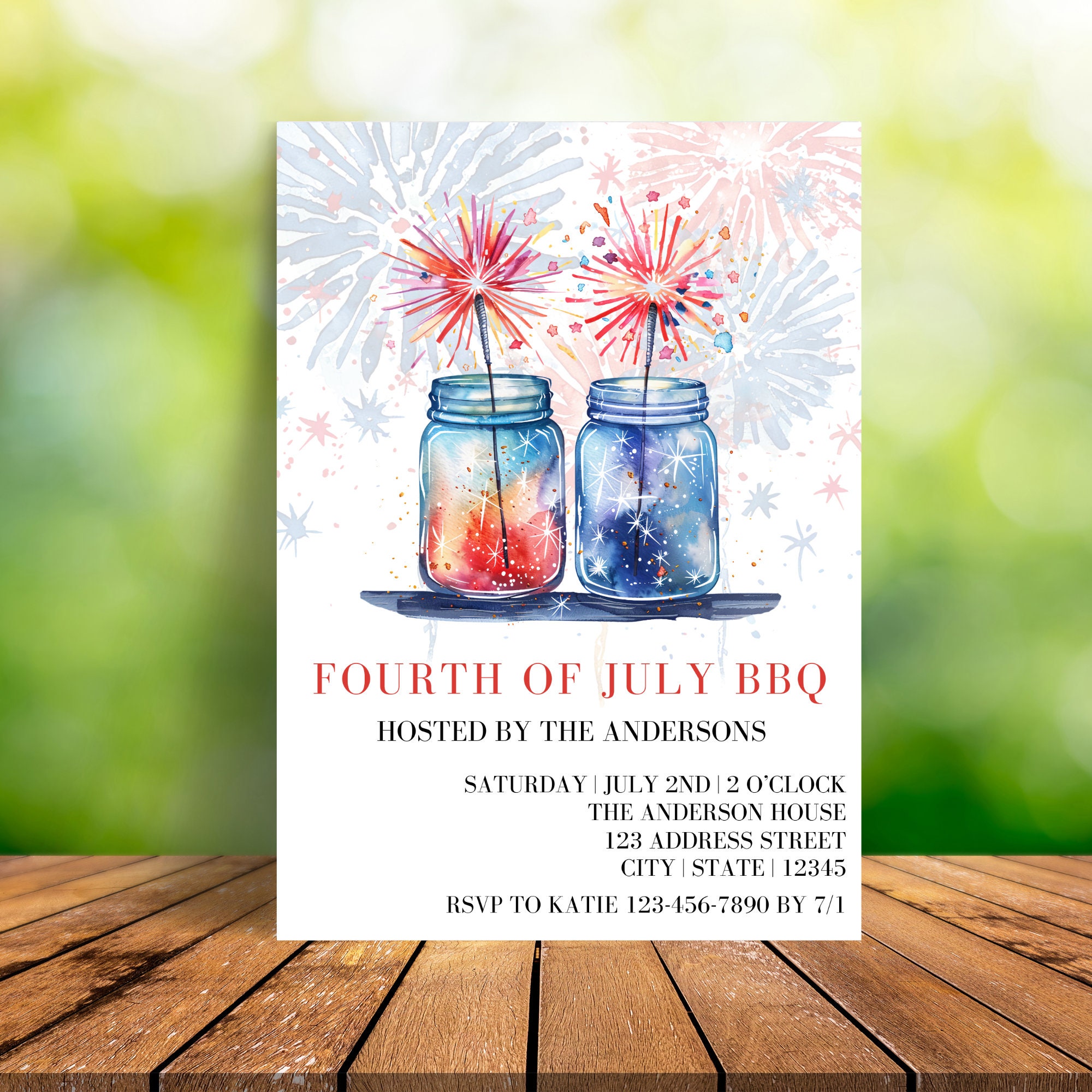 4th of July Invitation, 4th of July Party Flyer, July 4th Party Invite ...