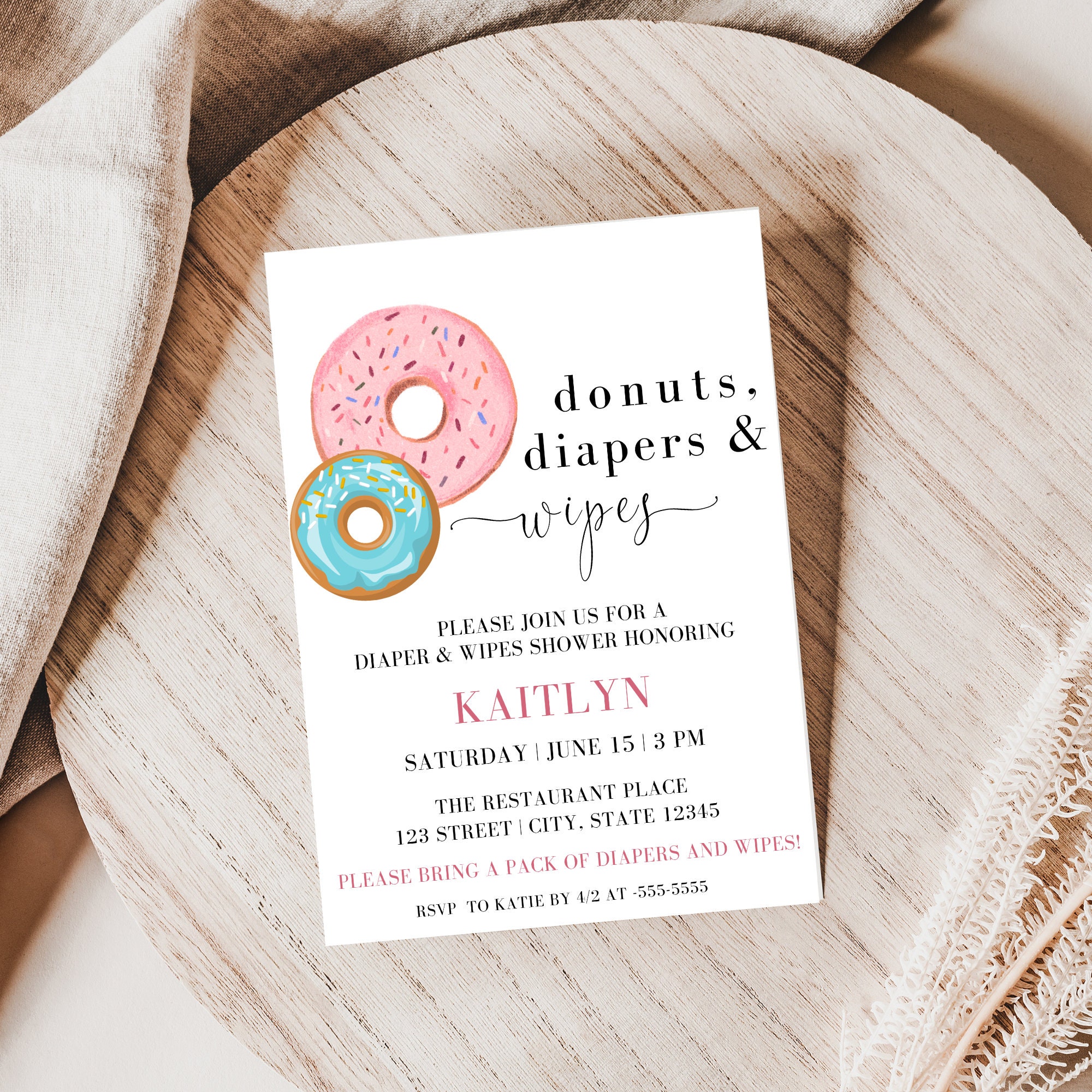 Diaper and Wipes Shower Invitation, Diaper and Wipes Invitation ...