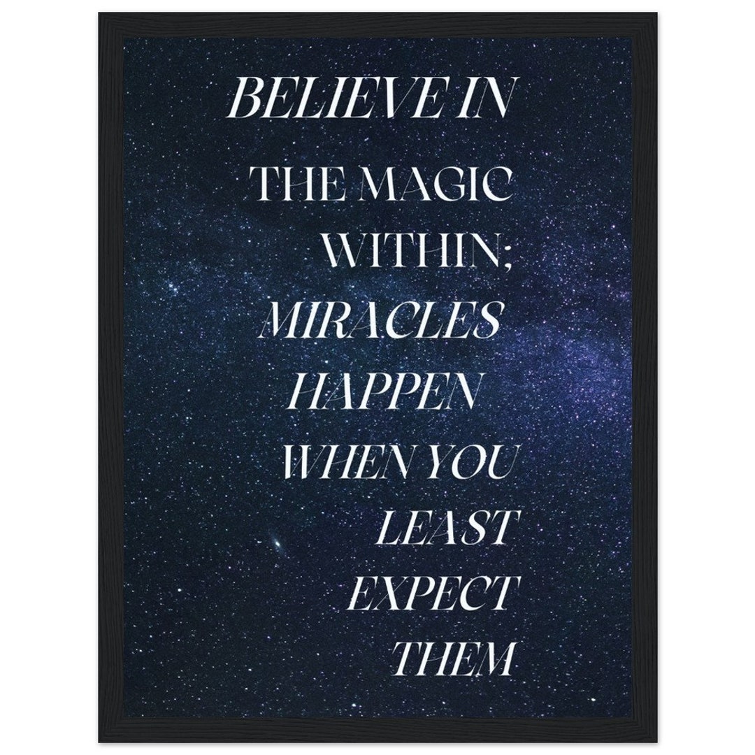Magic Motivation Poster - Etsy