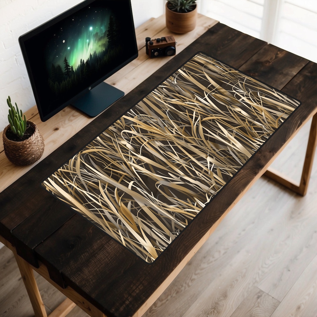 Duck Blind Camo Desk Mat, Hunting Camouflage Desk Pad, Real Camo ...