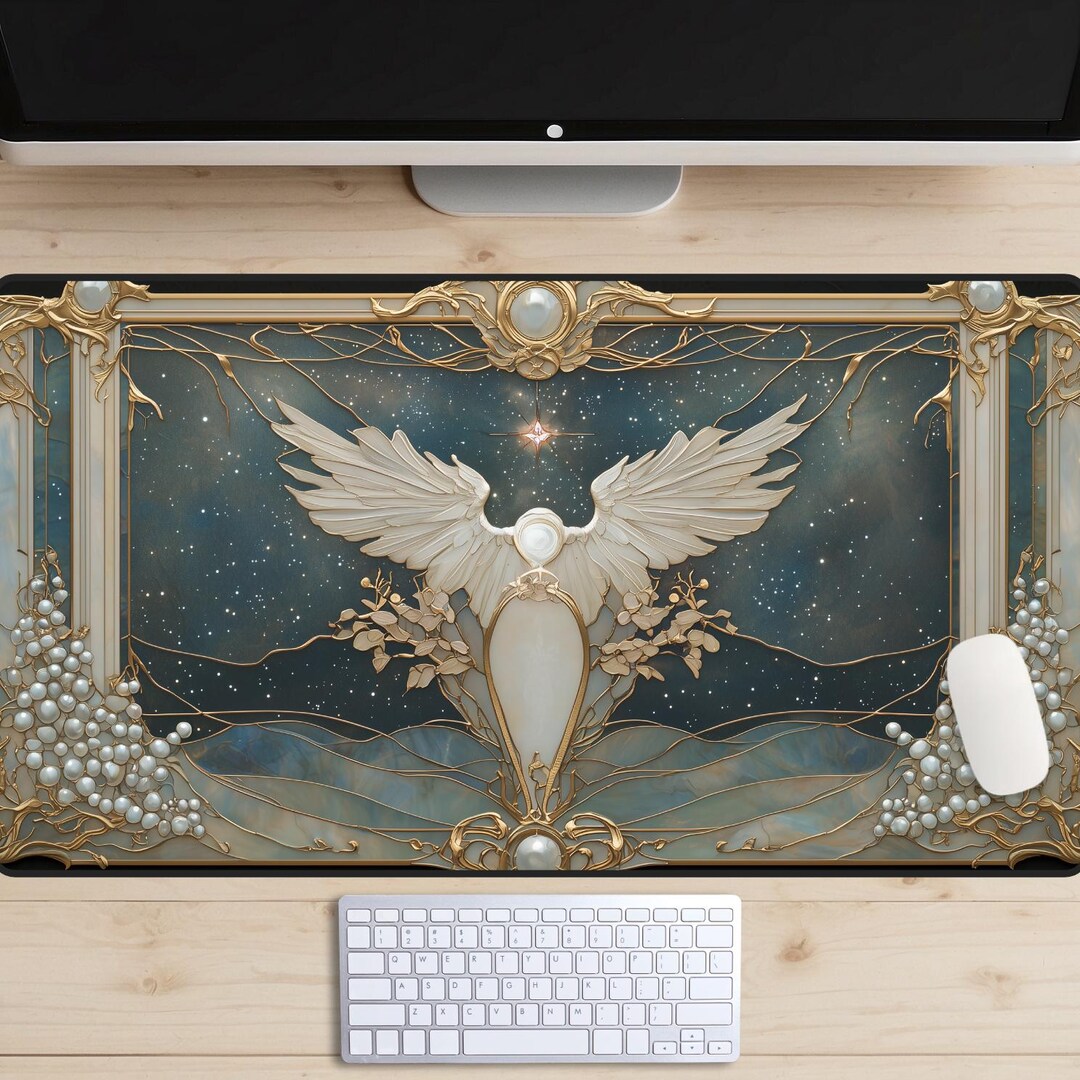 Starborn Citadel Desk Mat, Celestial Desk Pad, Pearls Desk Topper, High ...