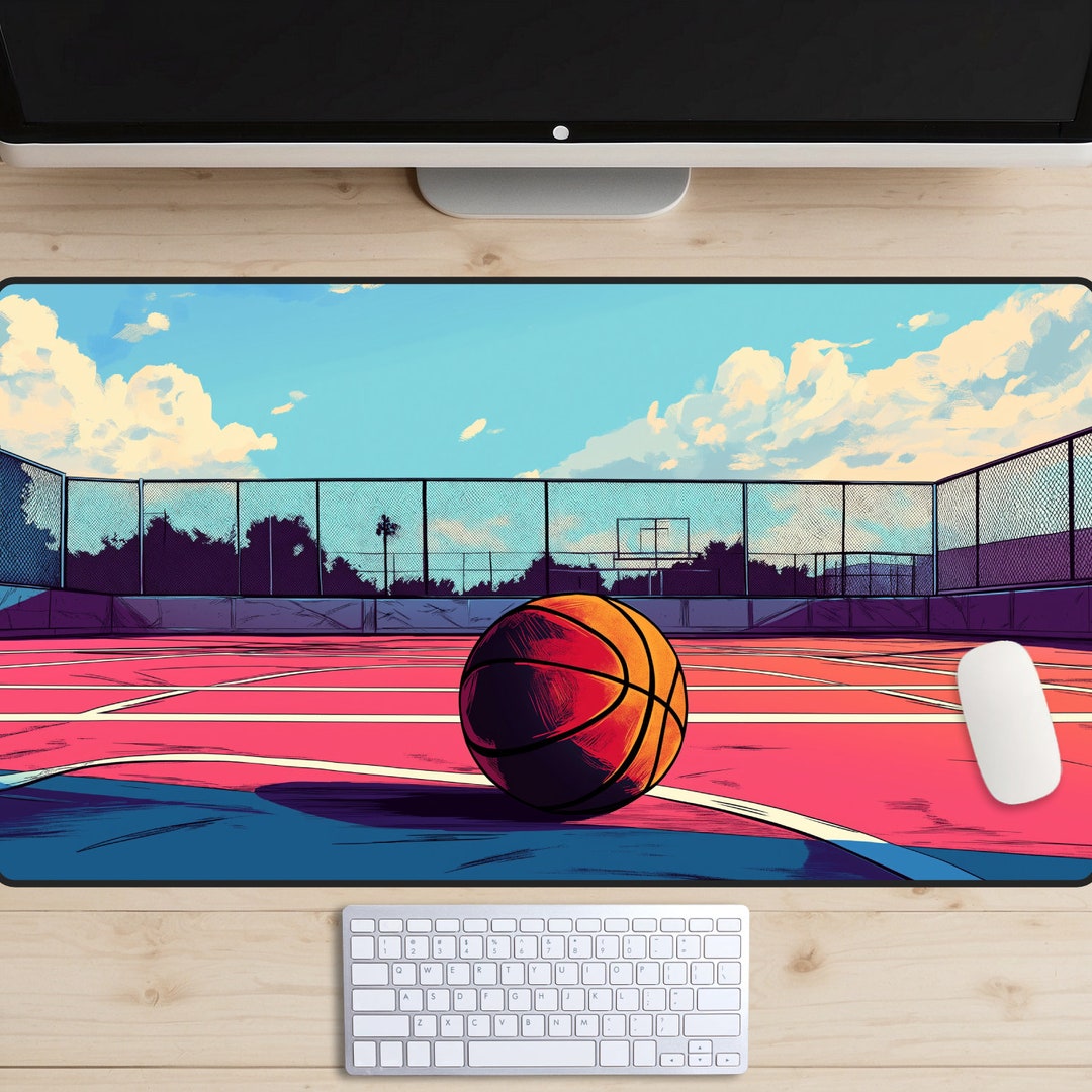 Basketball Court Desk Mat, Basketball Desk Pad, Basketball Fan Gift ...