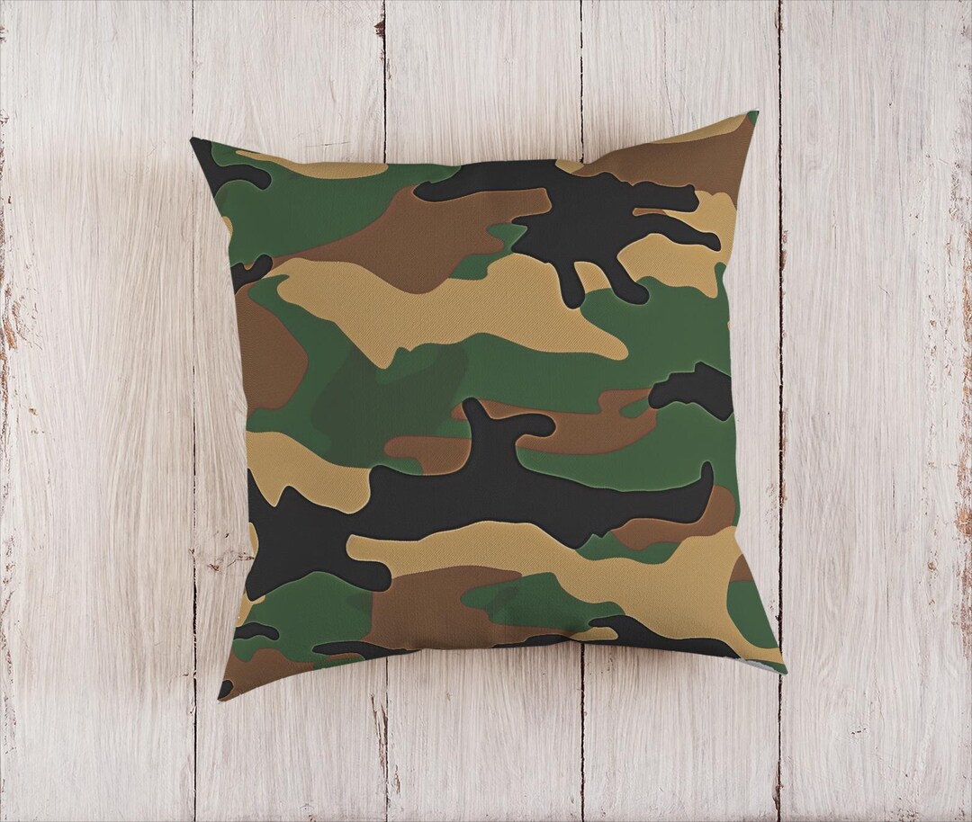 Army Camo Pillow Cover, Green Military Camouflage Pillow Case, Forest ...