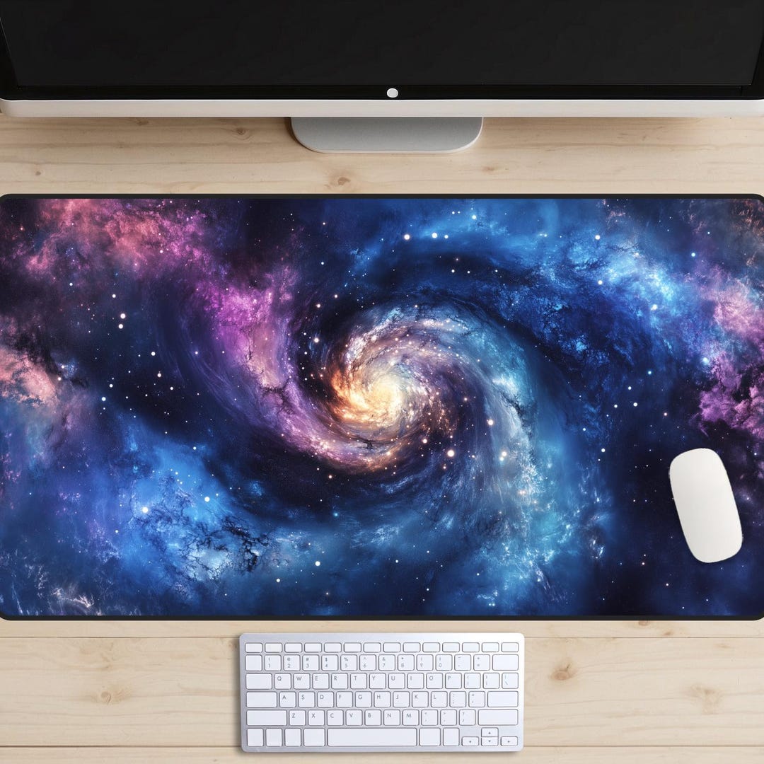 Tie Dye Galaxy Desk Mat, Cosmic Nebula Desk Pad, Swirling Cosmos Desk ...