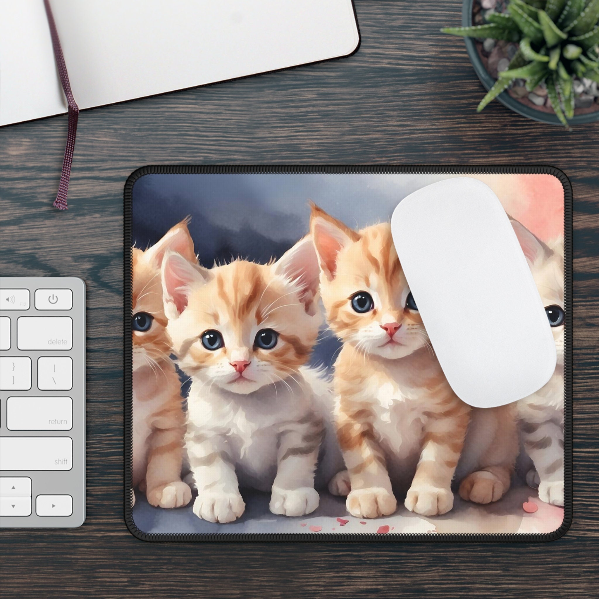 Kitten Desk Mat, Cat Desk Mat, Cute Desk Pad, Kawaii Mousepad ...
