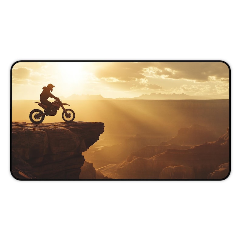 Dirt Bike Digital Art Desk Mat, Motocross Desk Pad, Grand Canyon Desk ...