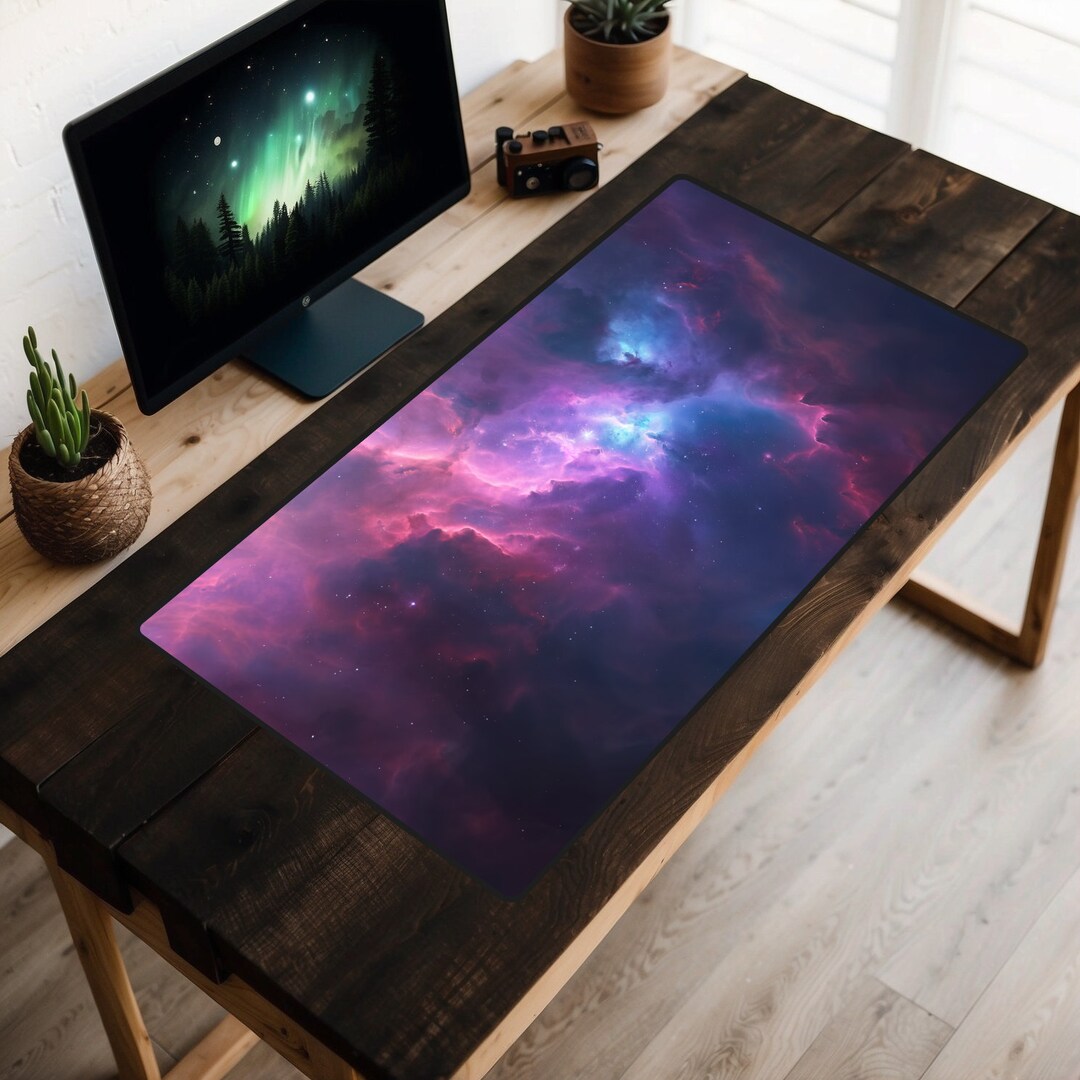 Deep Cosmos Desk Mat, Cosmic Desk Pad, Galaxy Desk Topper, Outer Space ...