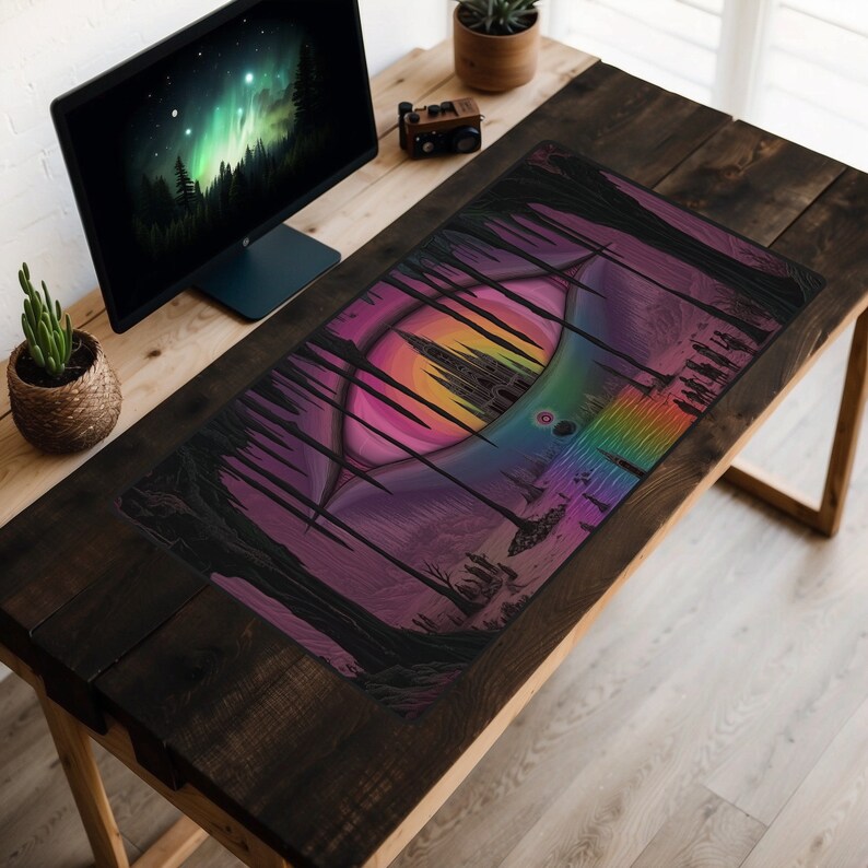 The All Seeing Eye Desk Mat, Surreal Art Desk Pad, Trippy Pop Art Desk ...