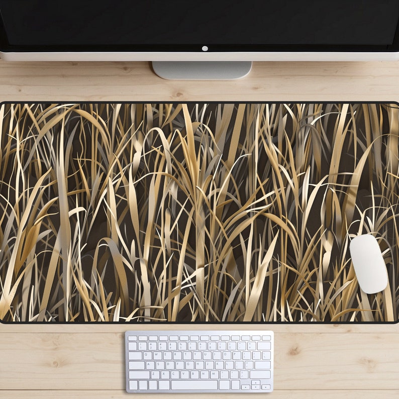 Duck Blind Camo Desk Mat, Hunting Camouflage Desk Pad, Real Camo ...