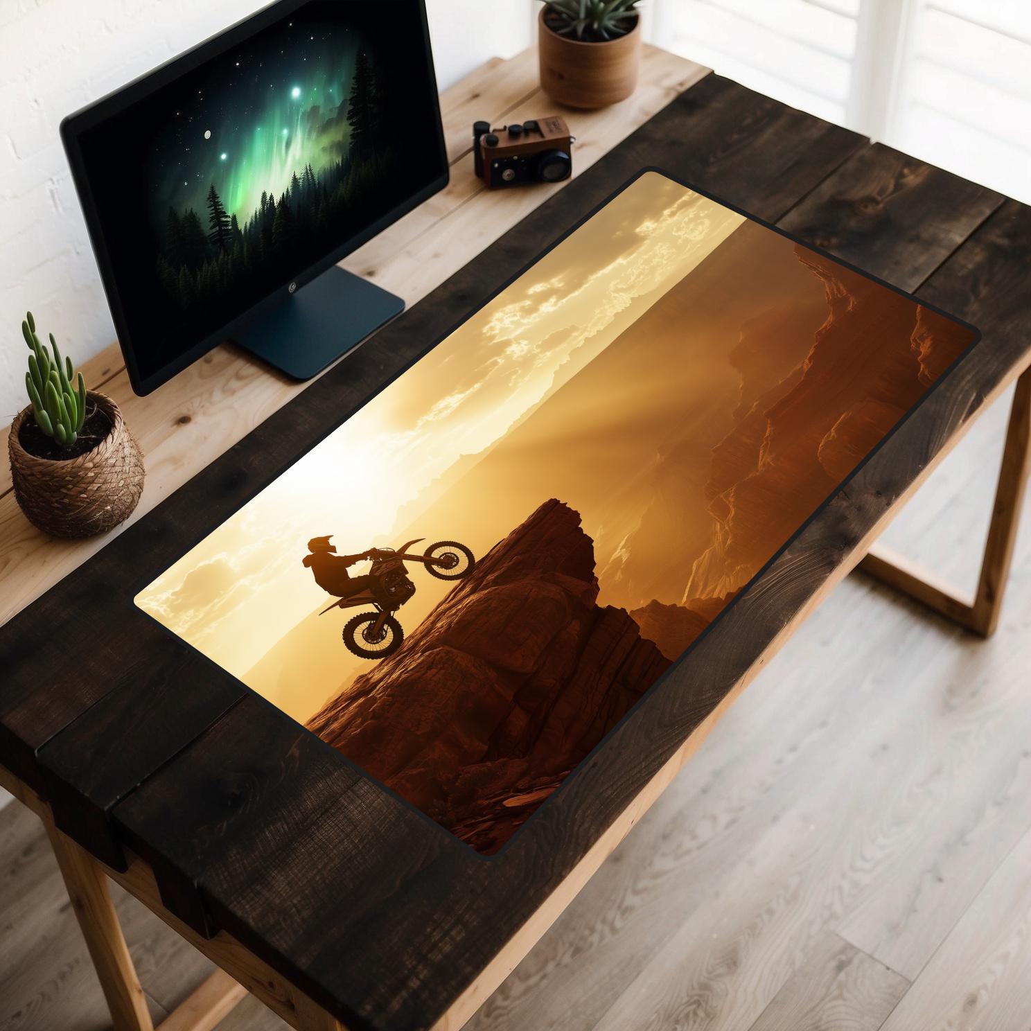 Dirt Bike Digital Art Desk Mat, Motocross Desk Pad, Grand Canyon Desk ...