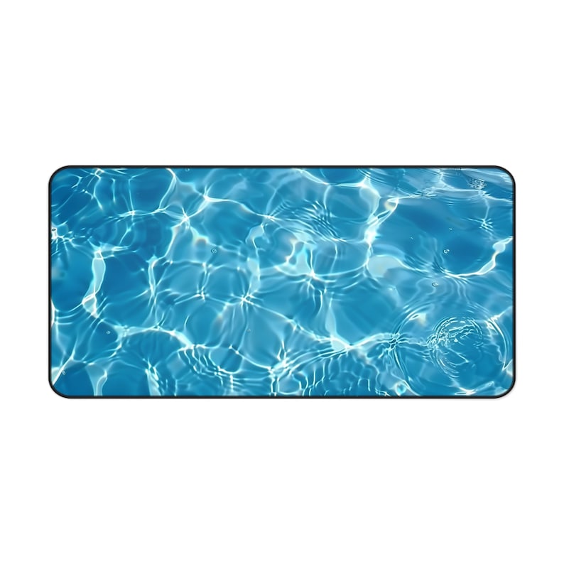Rippling Water Desk Mat, Water Ripples Desk Pad, Pool Mousepad, Blue ...