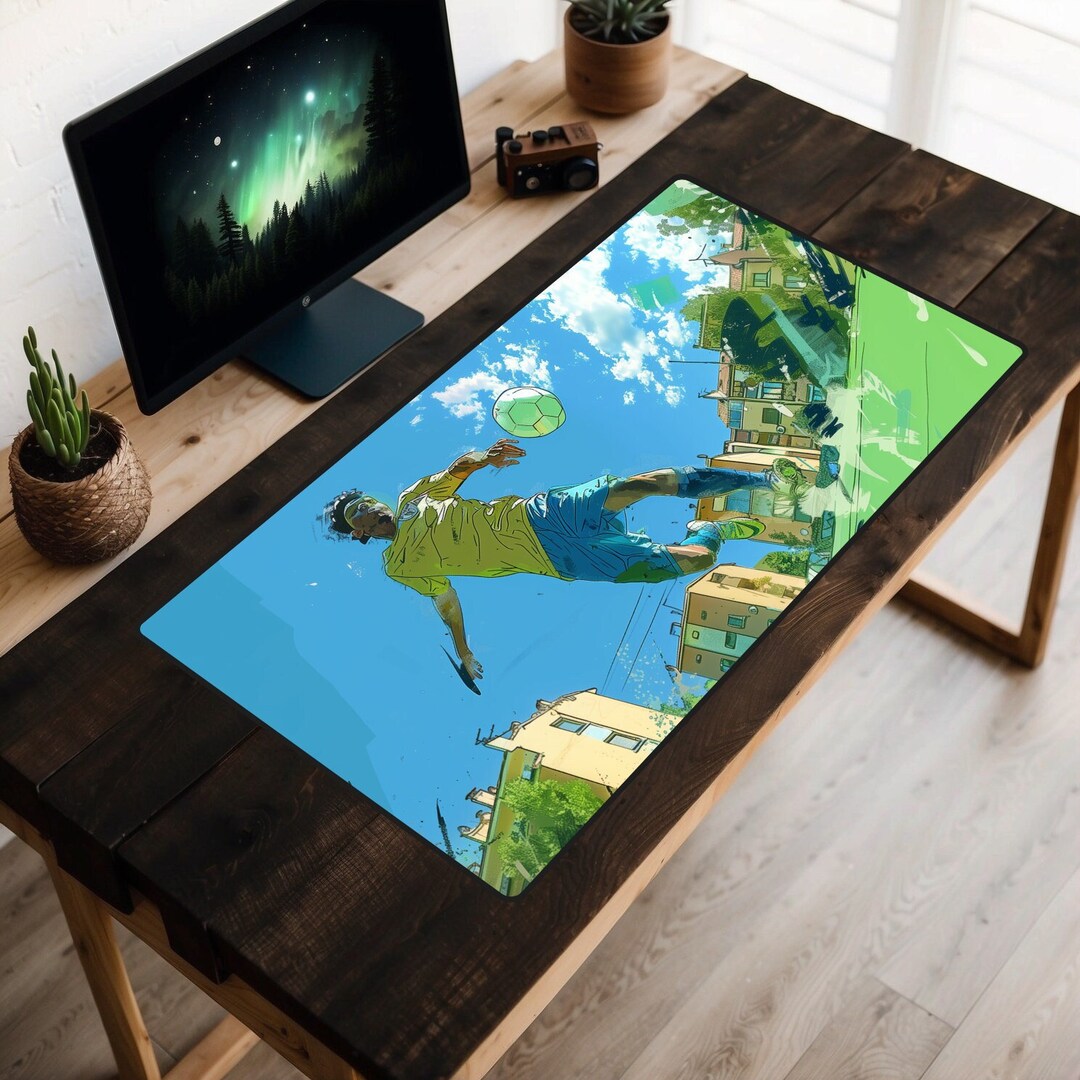 Soccer Player Desk Mat, Soccer Desk Pad, Futebol, Futbol, Football, Pop ...