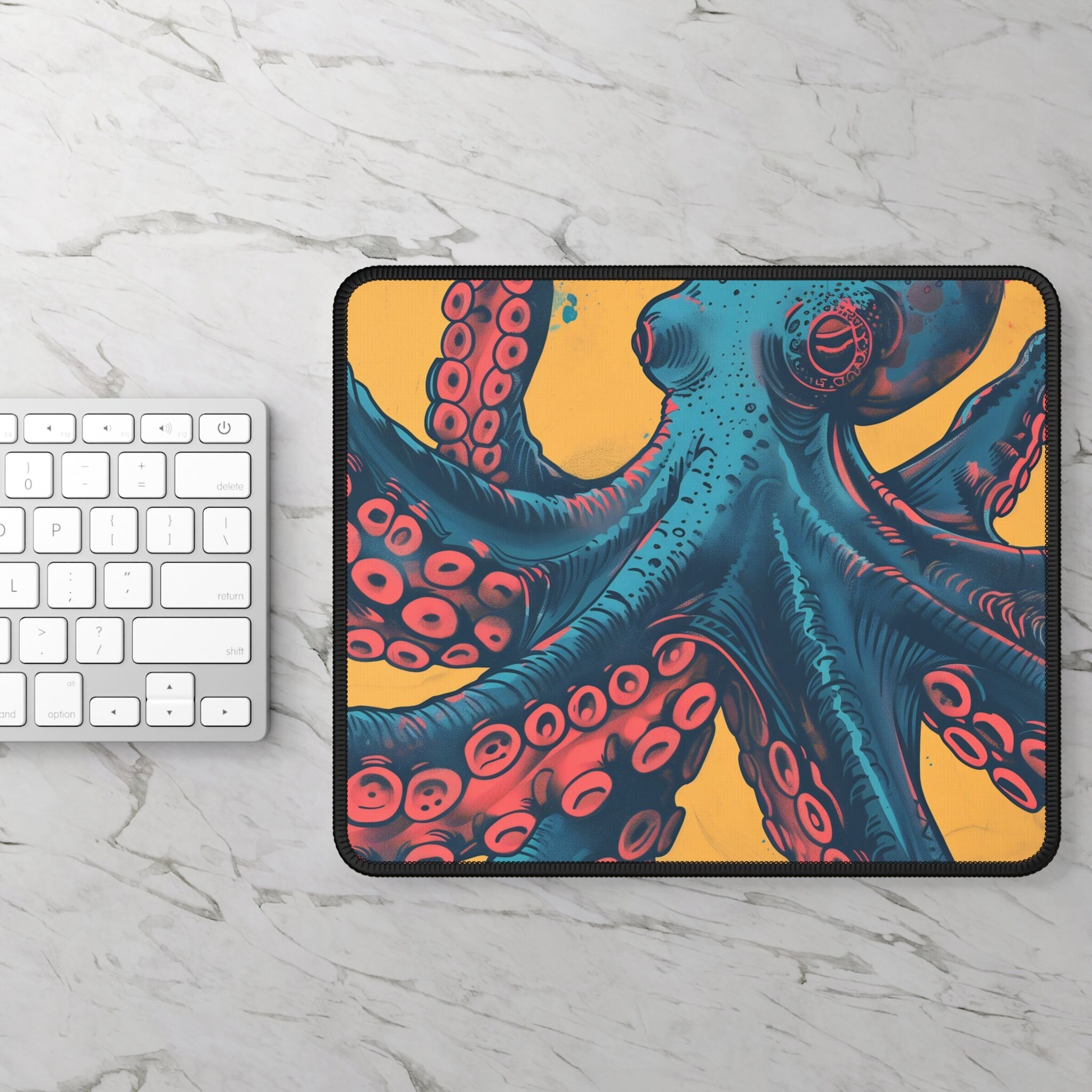 Octopus Desk Mat, Octopi Desk Pad, Tentacles Desk Topper, Ocean Life ...