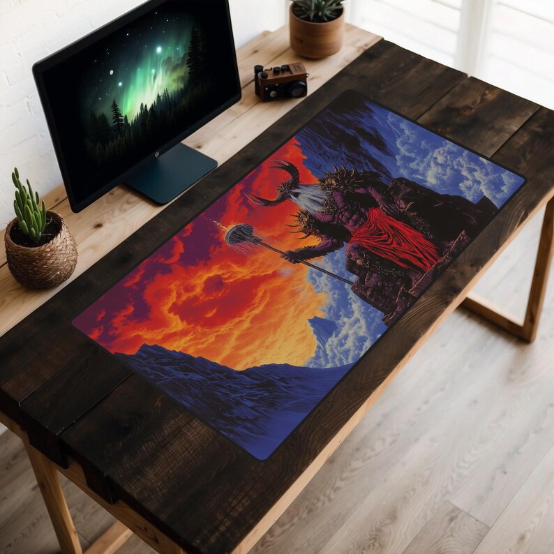 Heavy Metal Hades Desk Mat, Lord of the Underworld Desk Pad, 80's Metal ...