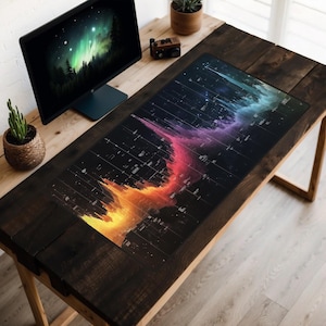 Visual Sound Waves Desk Mat, Soundwaves EQ Desk Pad, Audio Visualizer ...