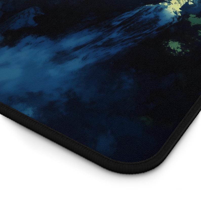 Azure Dragon Flight Desk Mat, Blue Dragon Desk Pad, View From Above ...