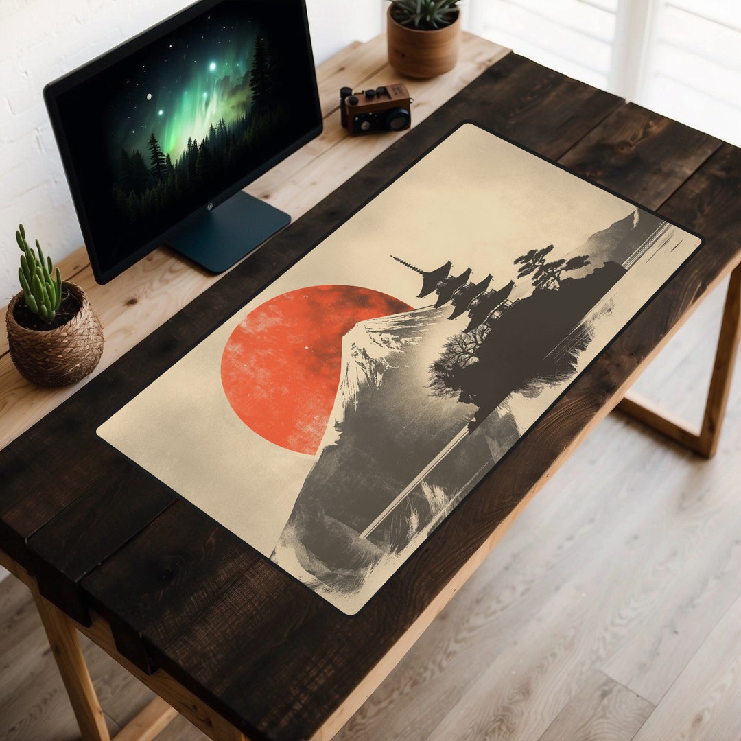 Mt Fuji Desk Mat, Japanese Desk Mat, Japan Desk Topper, Asian Inspired ...