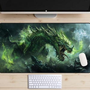 Necrodragon Desk Mat, Necromancer Dragon Desk Pad, Undead Drake Desk ...