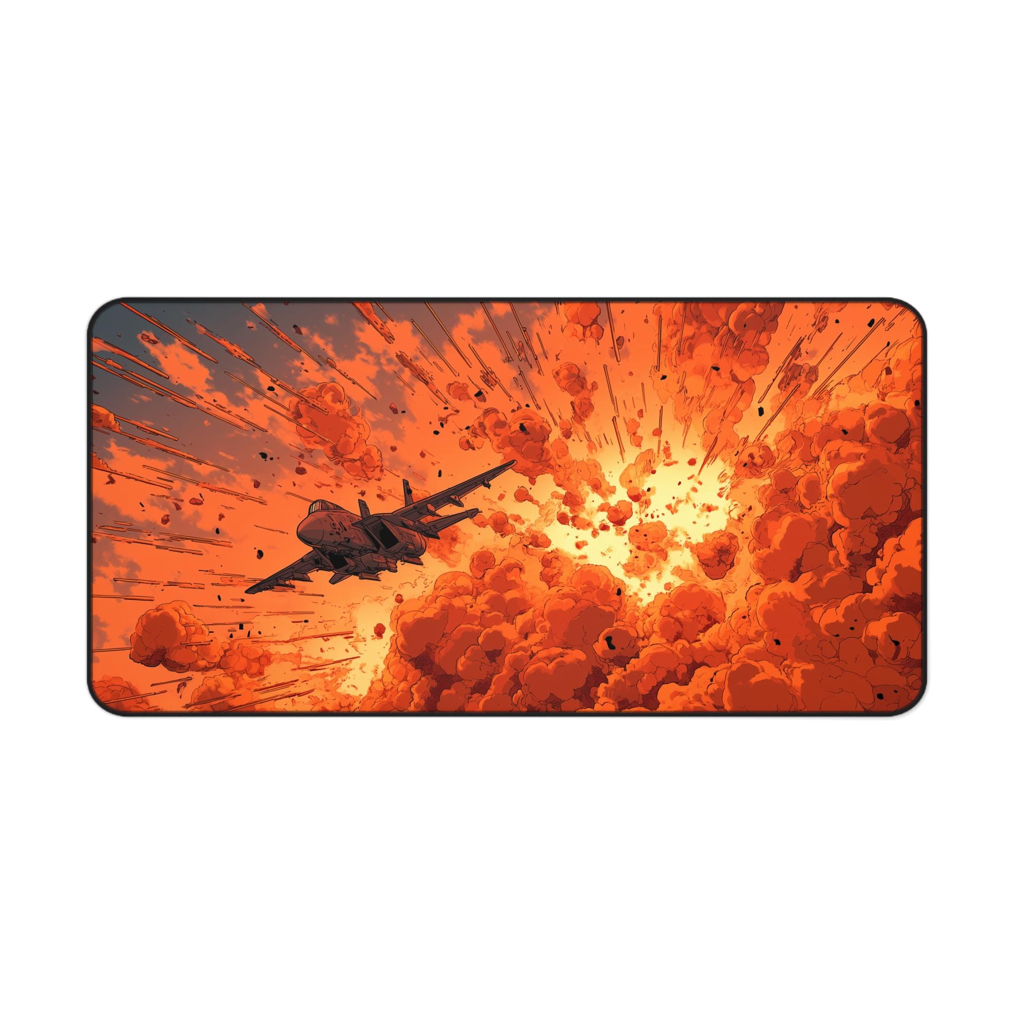 Fighter Jet Combat Desk Mat, Ace Pilot Desk Pad, Dogfight Desk Topper ...