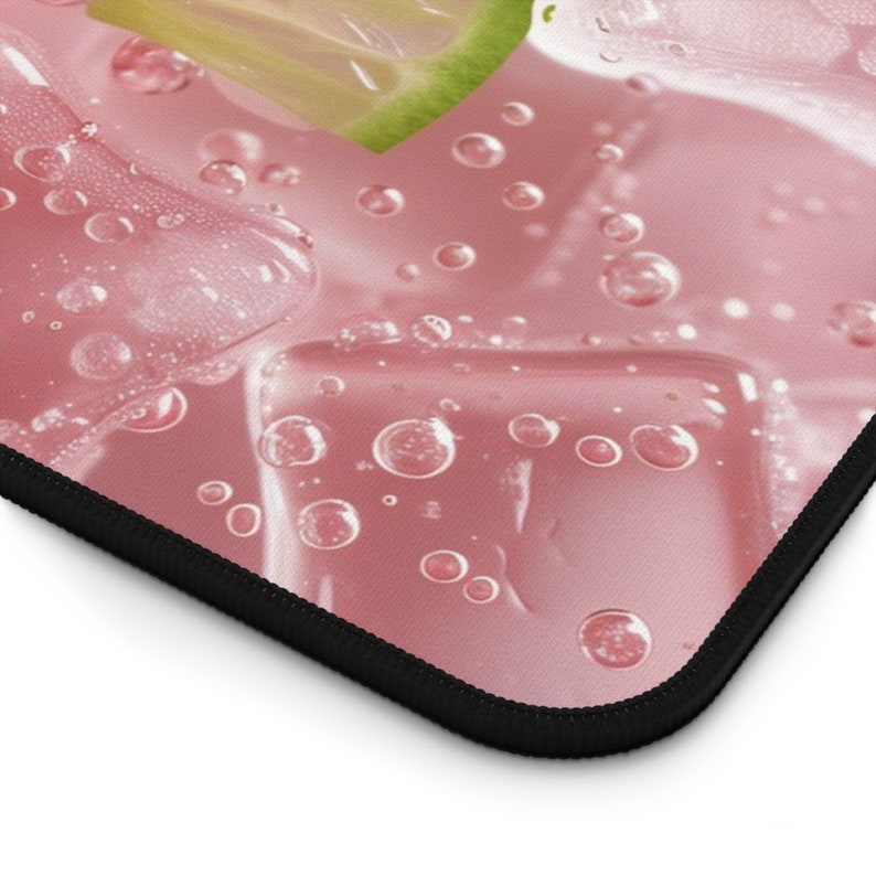 Pink Limeade Desk Mat, Pink Lemonade Desk Pad, Ice Cubes Desk Topper ...