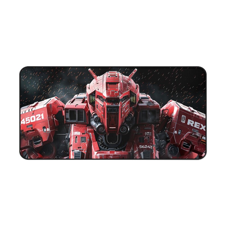 Giant Red Mecha Desk Mat, Combat Mech Desk Pad, Mech Suit Mousepad ...