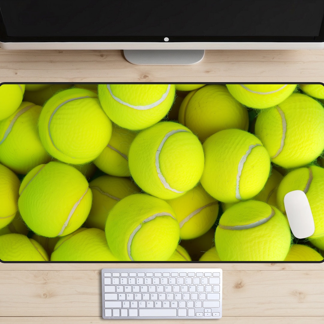 Tennis Balls Desk Mat, Tennis Mousepad, Tennis Lover Gift, Sports Desk ...