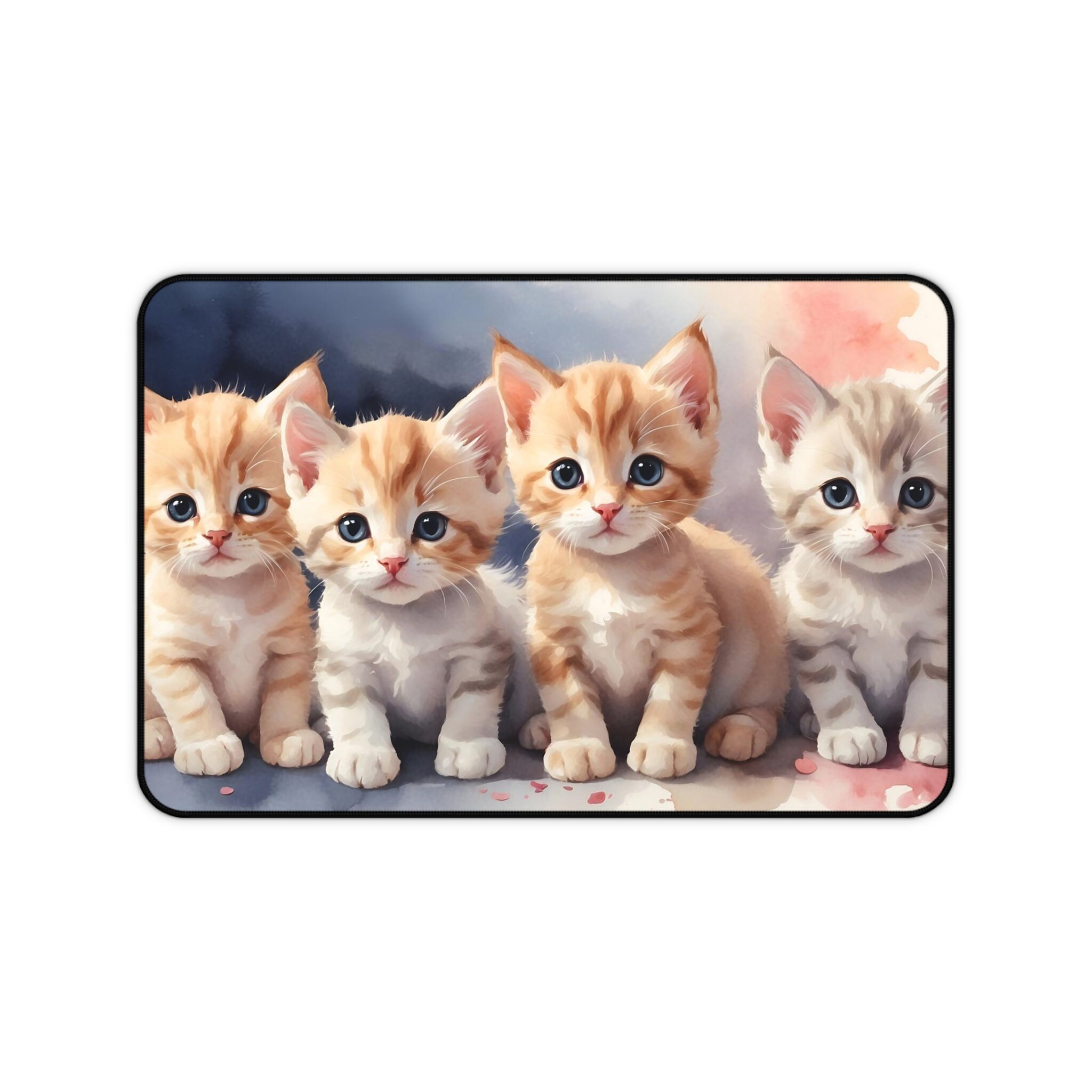 Kitten Desk Mat, Cat Desk Mat, Cute Desk Pad, Kawaii Mousepad ...