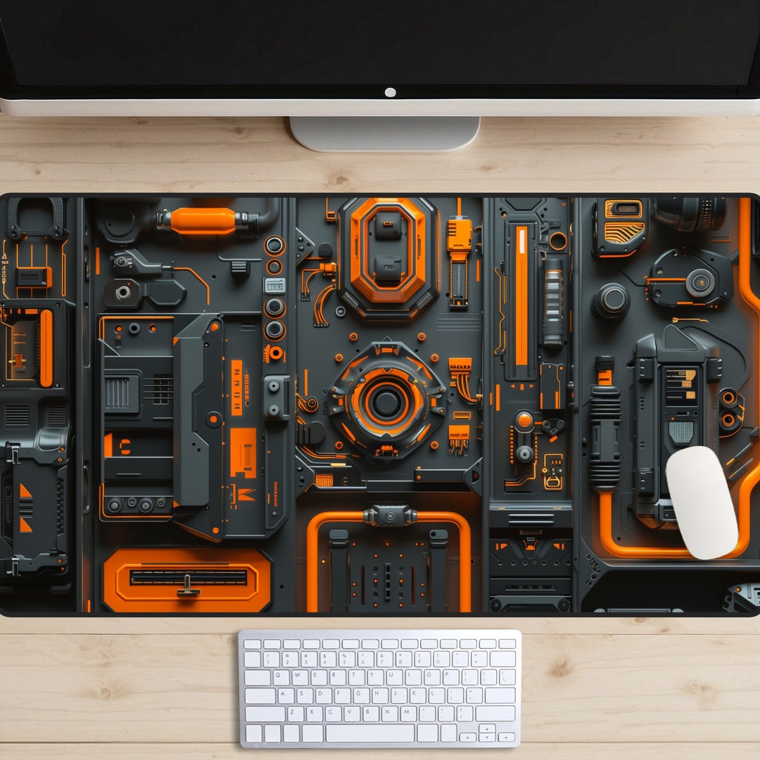Cyberpunk Circuit Board Desk Mat, Mecha Desk Pad, Sci-fi Mousepad ...