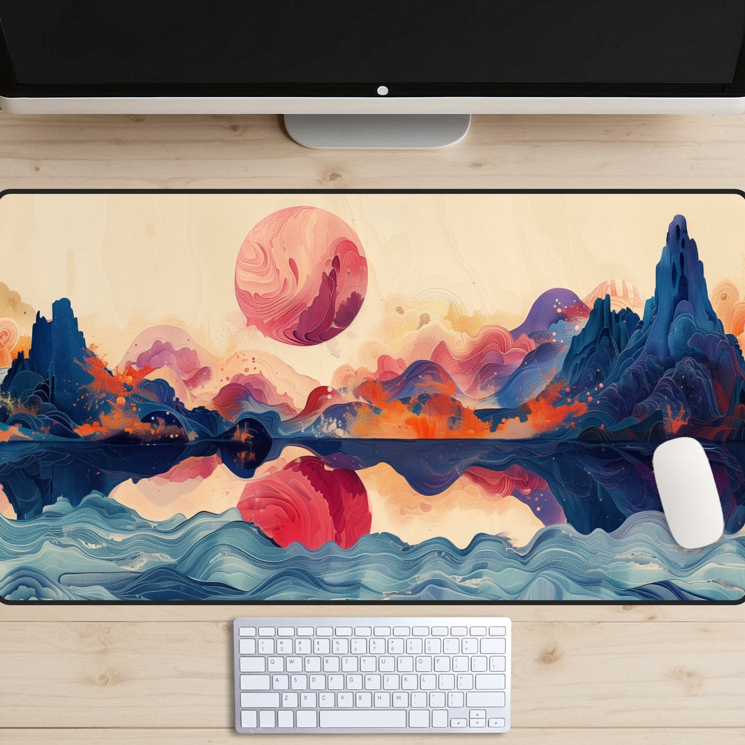 Weird Planet Desk Mat, Strange Planet Mousepad, Trippy Space Desk ...